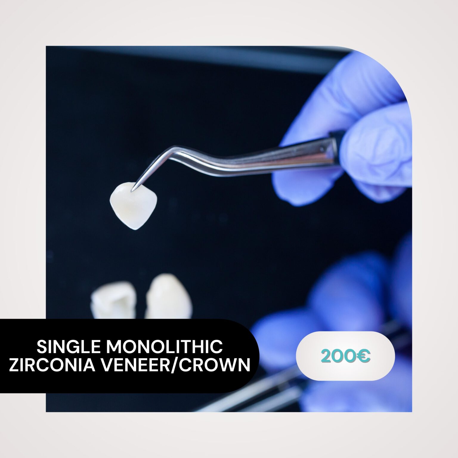 Single Monolithic Zirconia Veneer/Crown – Smile in Turkey